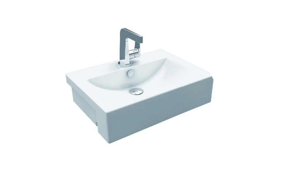 Full Details of Bravat Wash Basins - Casa 58 Semi-Recessed Basin